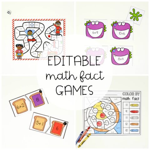 15 EDITABLE Math Fact Games - The Stem Laboratory