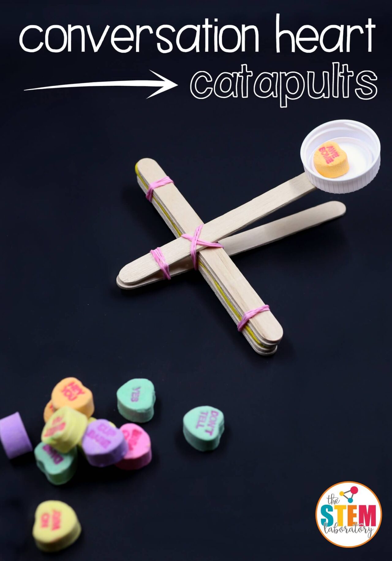 I love these conversation heart catapults! Super fun STEM for Valentine ...