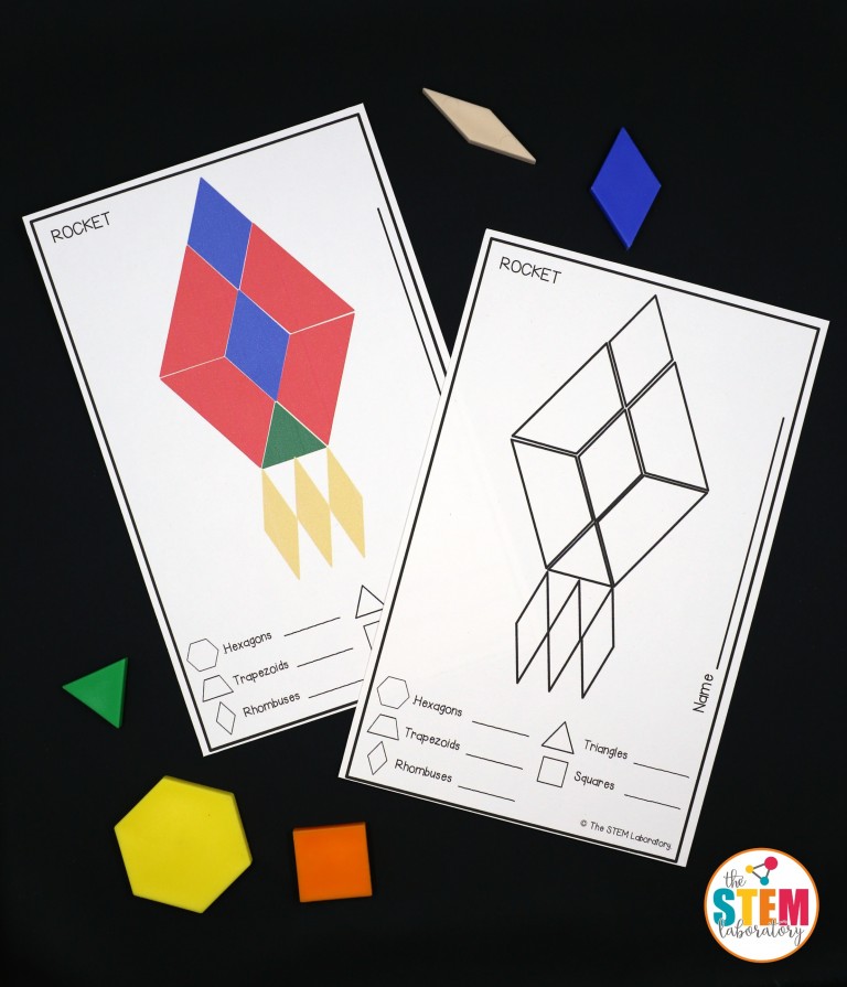 Outer Space Pattern Block Mats - The Stem Laboratory
