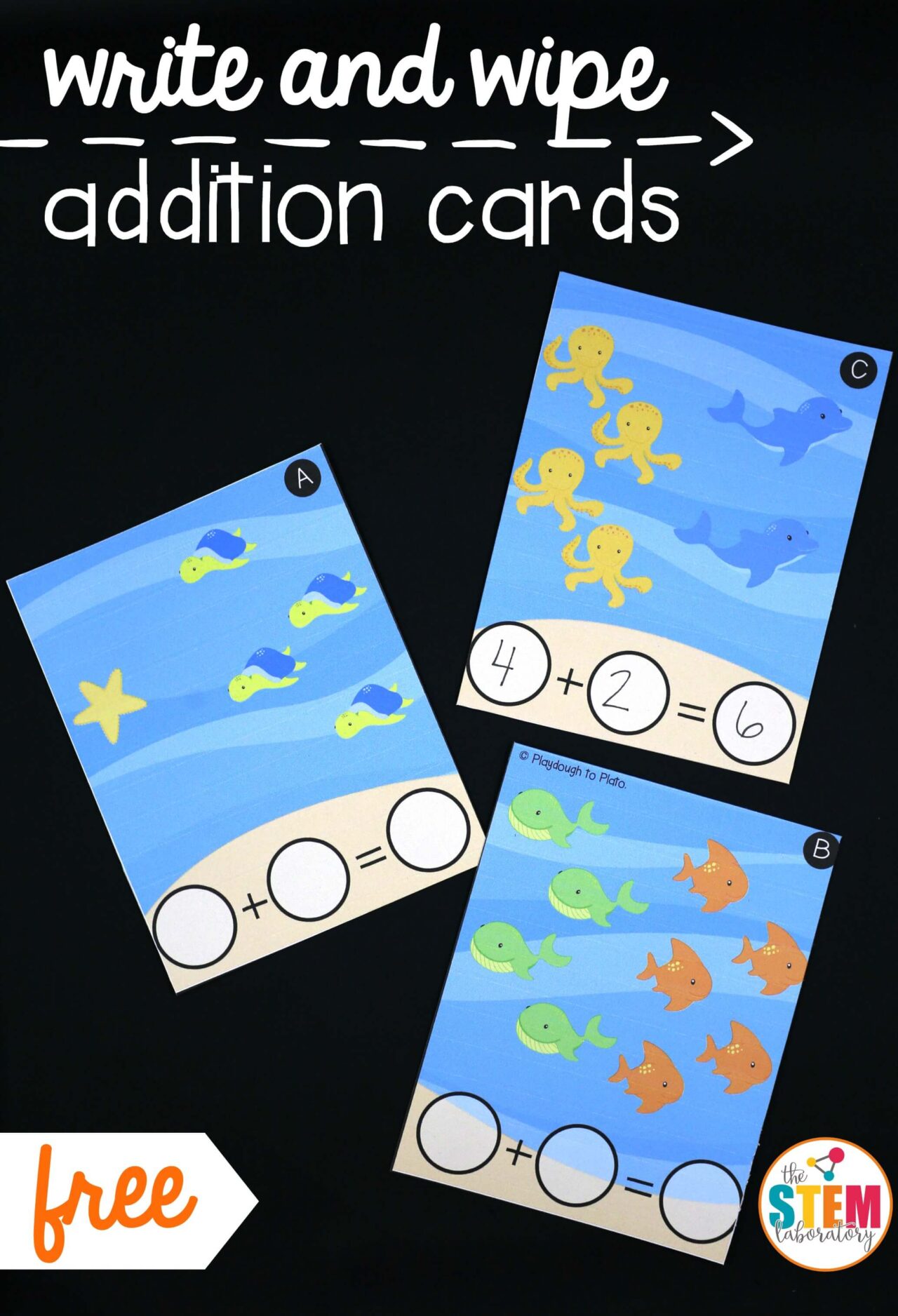 Write and wipe addition cards! - The Stem Laboratory