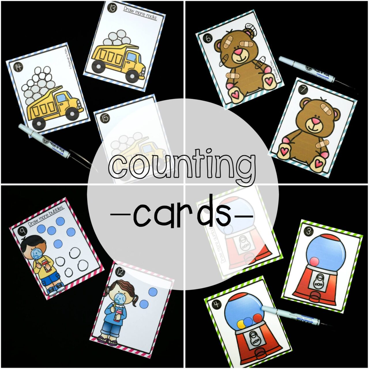 Write and Wipe Counting Cards - The Stem Laboratory