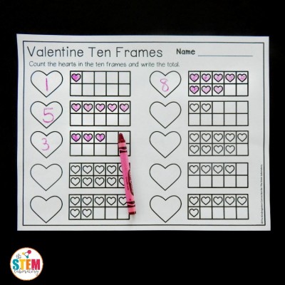 Valentine Ten Frames - The Stem Laboratory