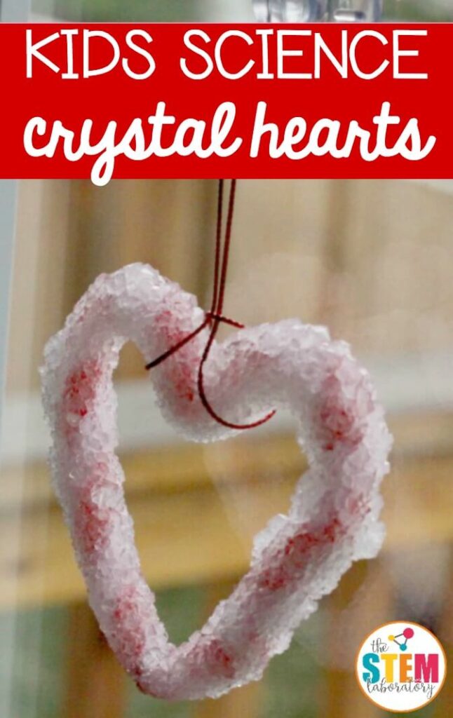 Awesome kids science project for Valentine's Day! Make crystal hearts ...