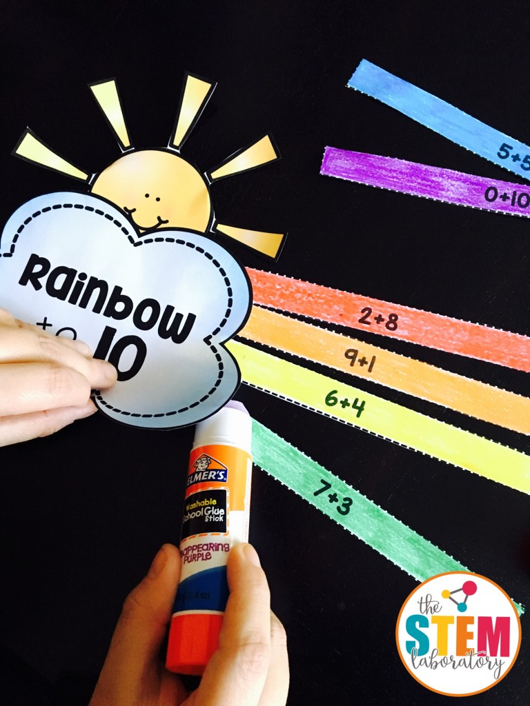 Rainbow to 10 Math Craftivity - The Stem Laboratory