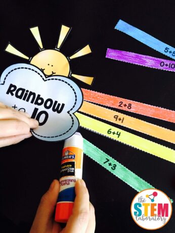 Rainbow to 10 Math Craftivity - The Stem Laboratory