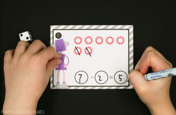 Robot Subtraction Cards - The Stem Laboratory