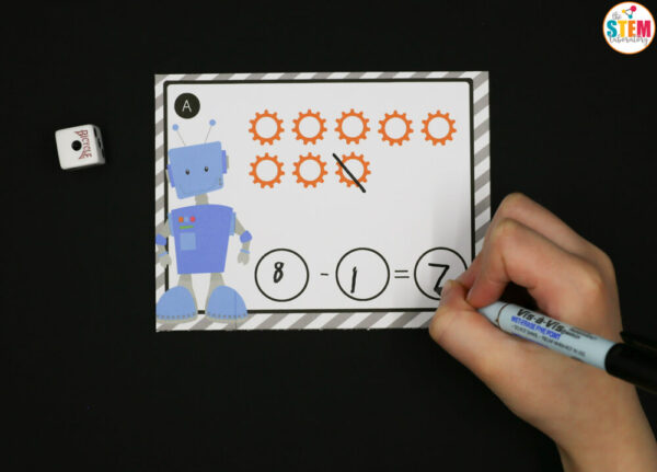 Robot Subtraction Cards - The Stem Laboratory