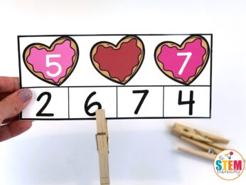 Valentine Number Order Clip Cards - The Stem Laboratory