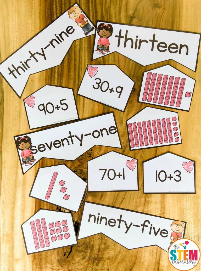 Valentine's Number Puzzles - Numbers to 100 - The Stem Laboratory