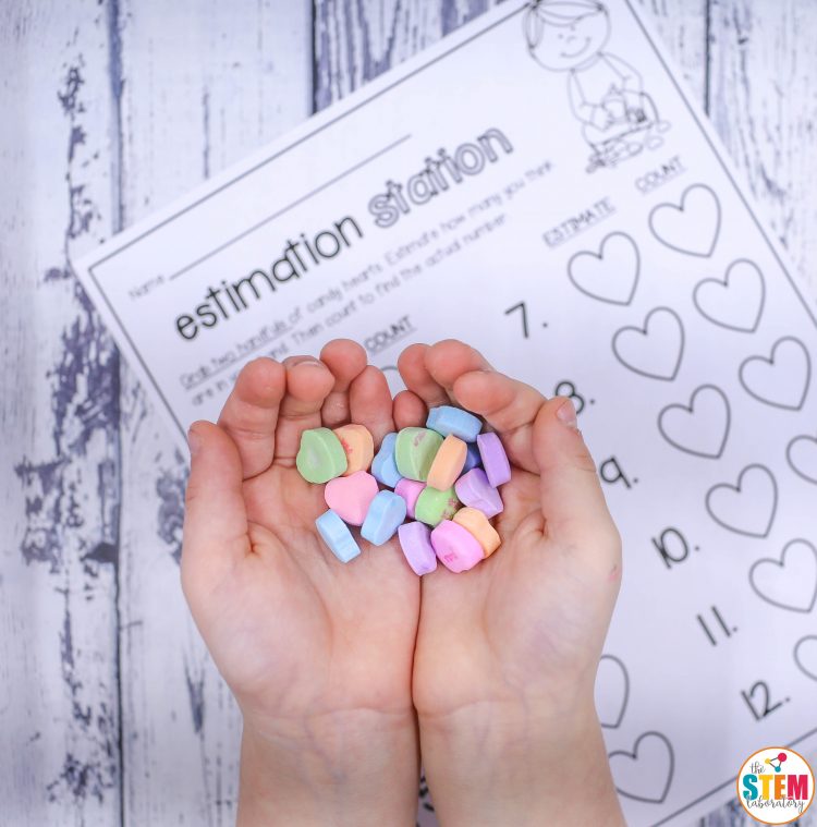Candy Heart Estimation Station Sheet - The Stem Laboratory