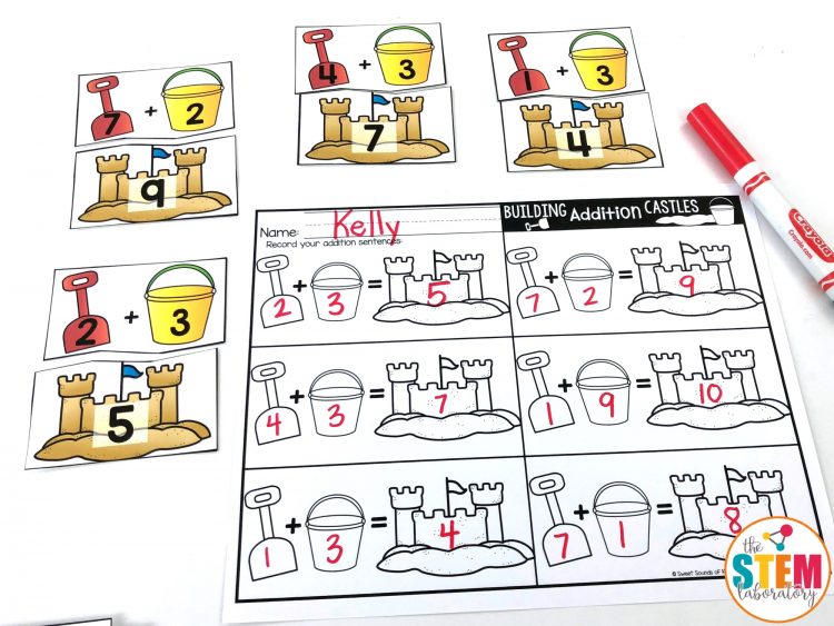 Sandcastle Addition Puzzles - The Stem Laboratory