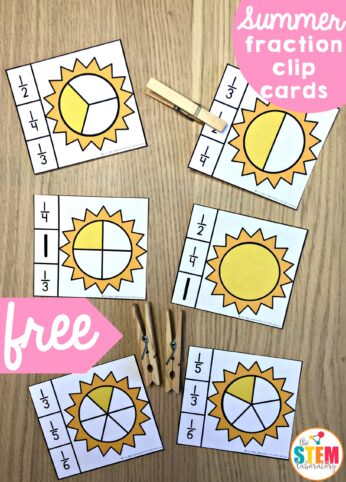 Summer Fraction Clip Cards! - The Stem Laboratory