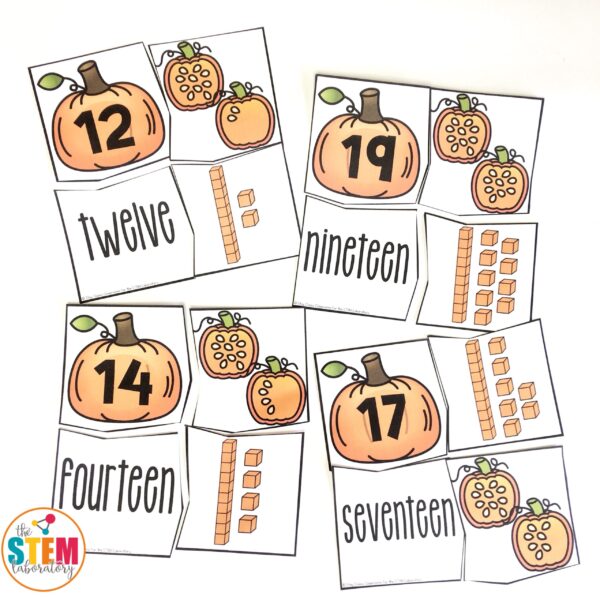 Pumpkin Teen Number Puzzles - The Stem Laboratory