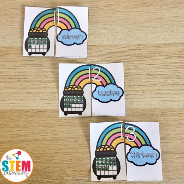 Teen Number Rainbow Match - The Stem Laboratory