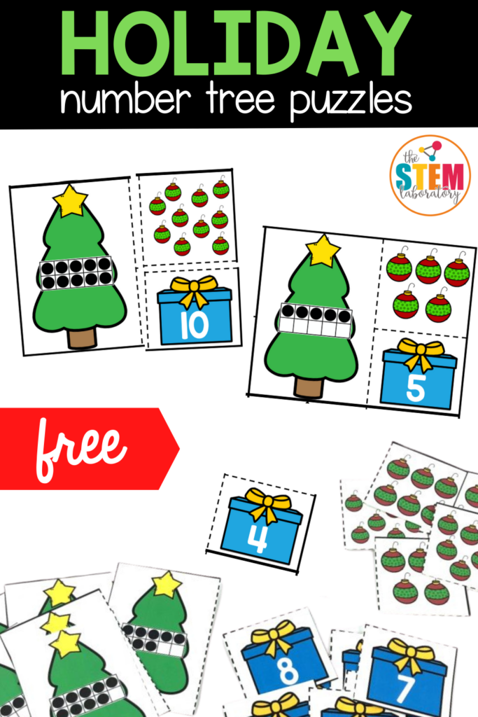 HOLIDAY Number Tree Puzzles - The Stem Laboratory