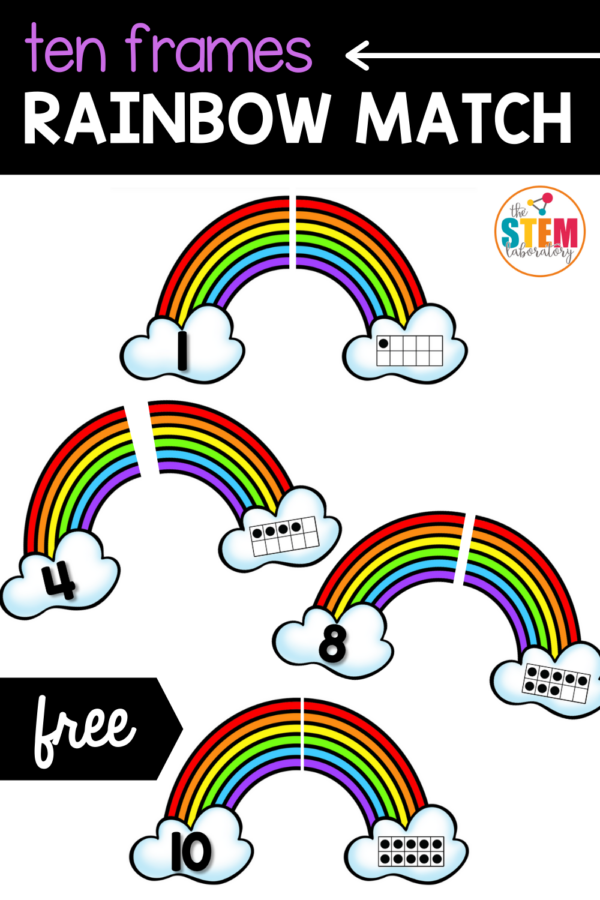 Ten Frames Rainbow Match - The Stem Laboratory