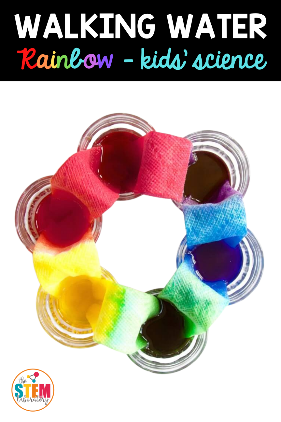 Walking Water Rainbow Science Experiment for Kids - The Stem Laboratory