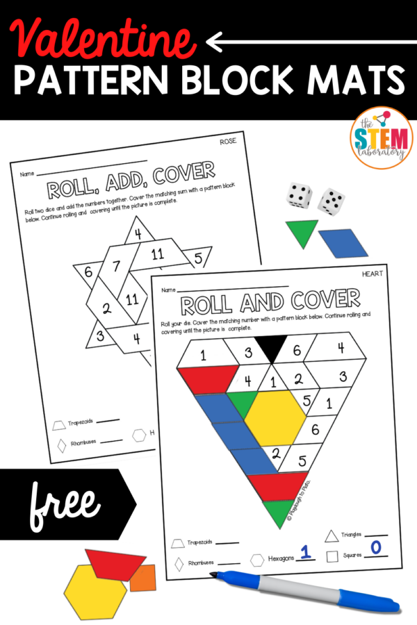 Valentine Pattern Block Mats - The Stem Laboratory