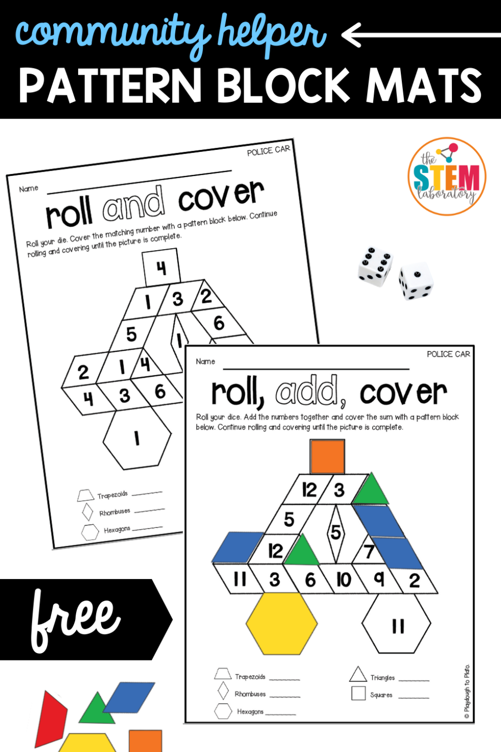 Community Helper Pattern Block Mats - The Stem Laboratory