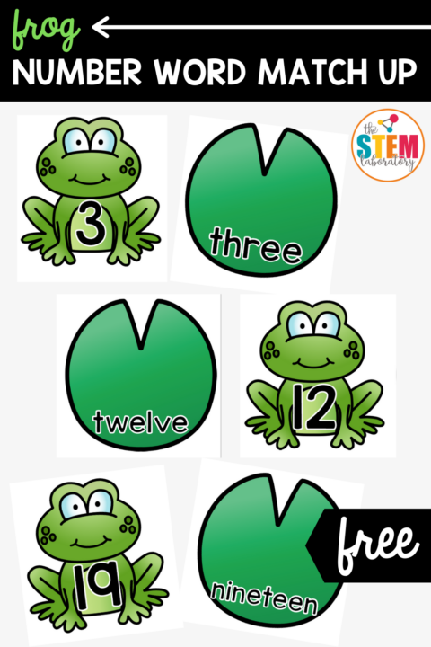 Frog Number Word Match Up - The Stem Laboratory