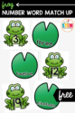 Frog Number Word Match Up - The Stem Laboratory