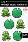 Frog Number Word Match Up - The Stem Laboratory