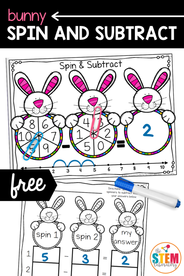Bunny Spin and Subtract Game - The Stem Laboratory