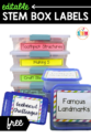 Editable STEM Box Labels - The Stem Laboratory