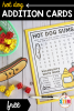 Hot Dog Addition Cards - The Stem Laboratory