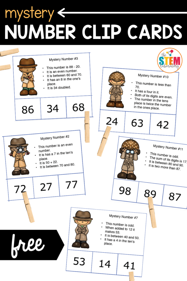 Mystery Number Clip Cards - The Stem Laboratory