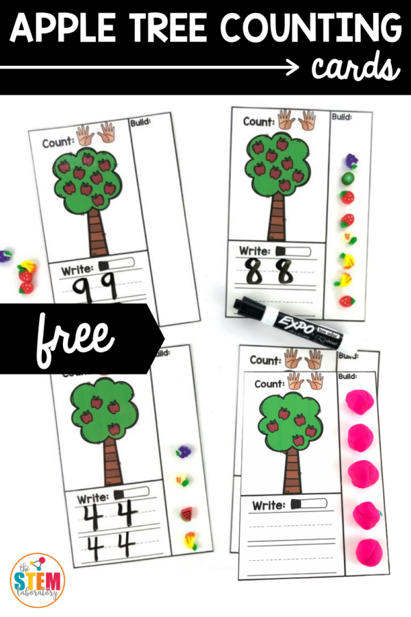 Apple Tree Counting Cards - The Stem Laboratory